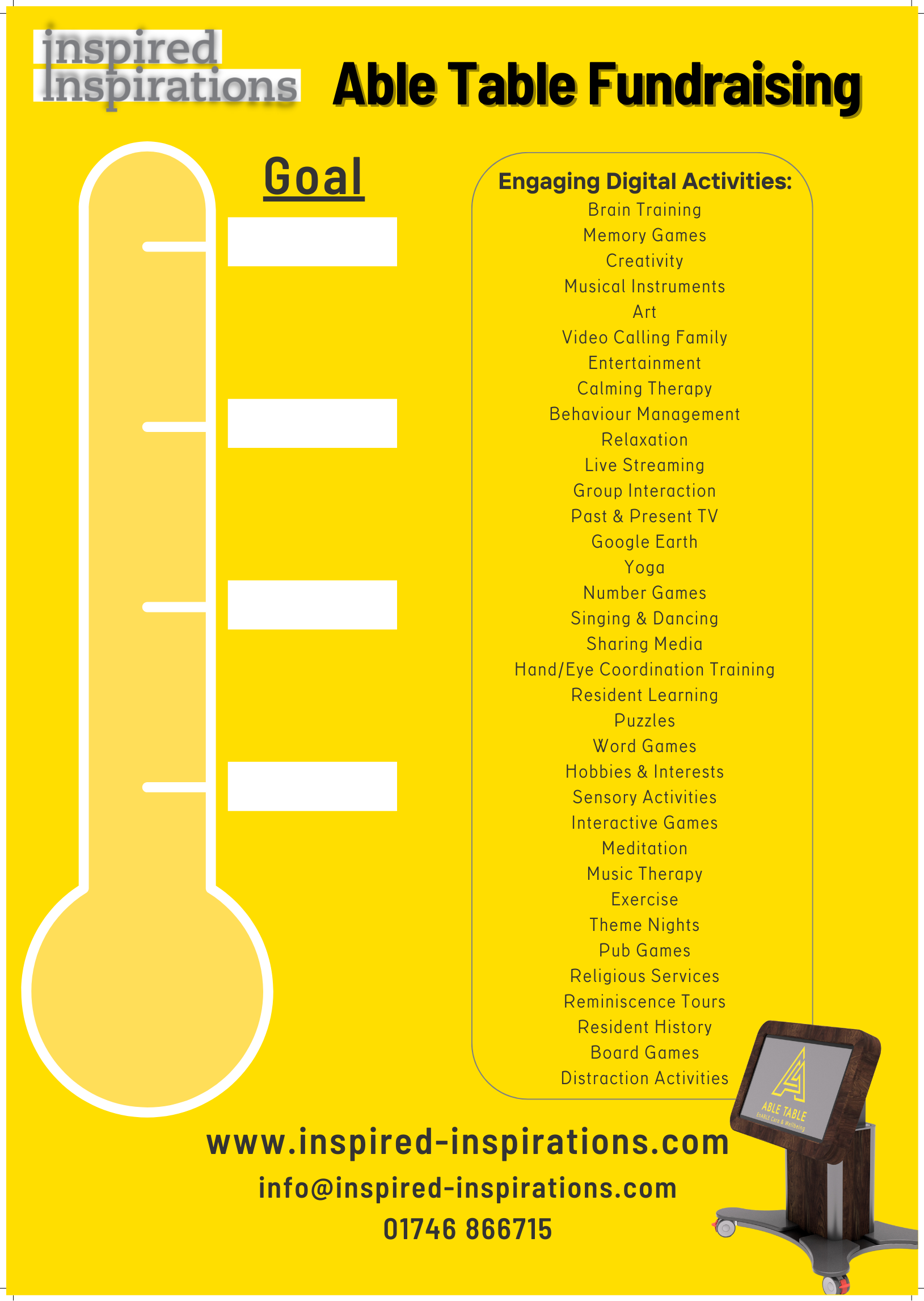 Fundraising for Interactive Touch Screen Tables | Inspired Inspirations ...